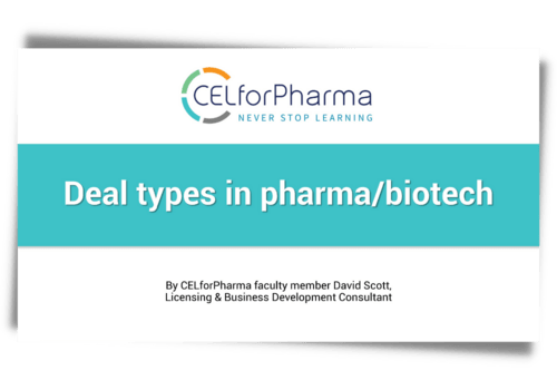 Slide Snapshot: Deal types in pharma/biotech